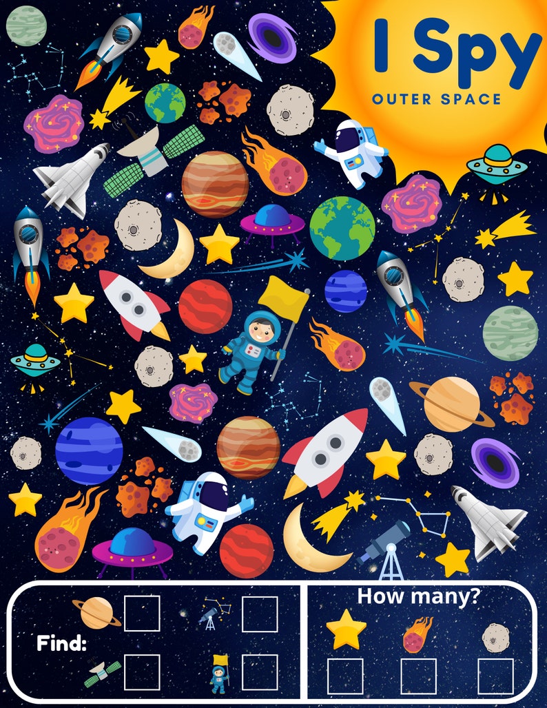I Spy Game, Preschool Worksheets, Desert Animals and Outer Space ...