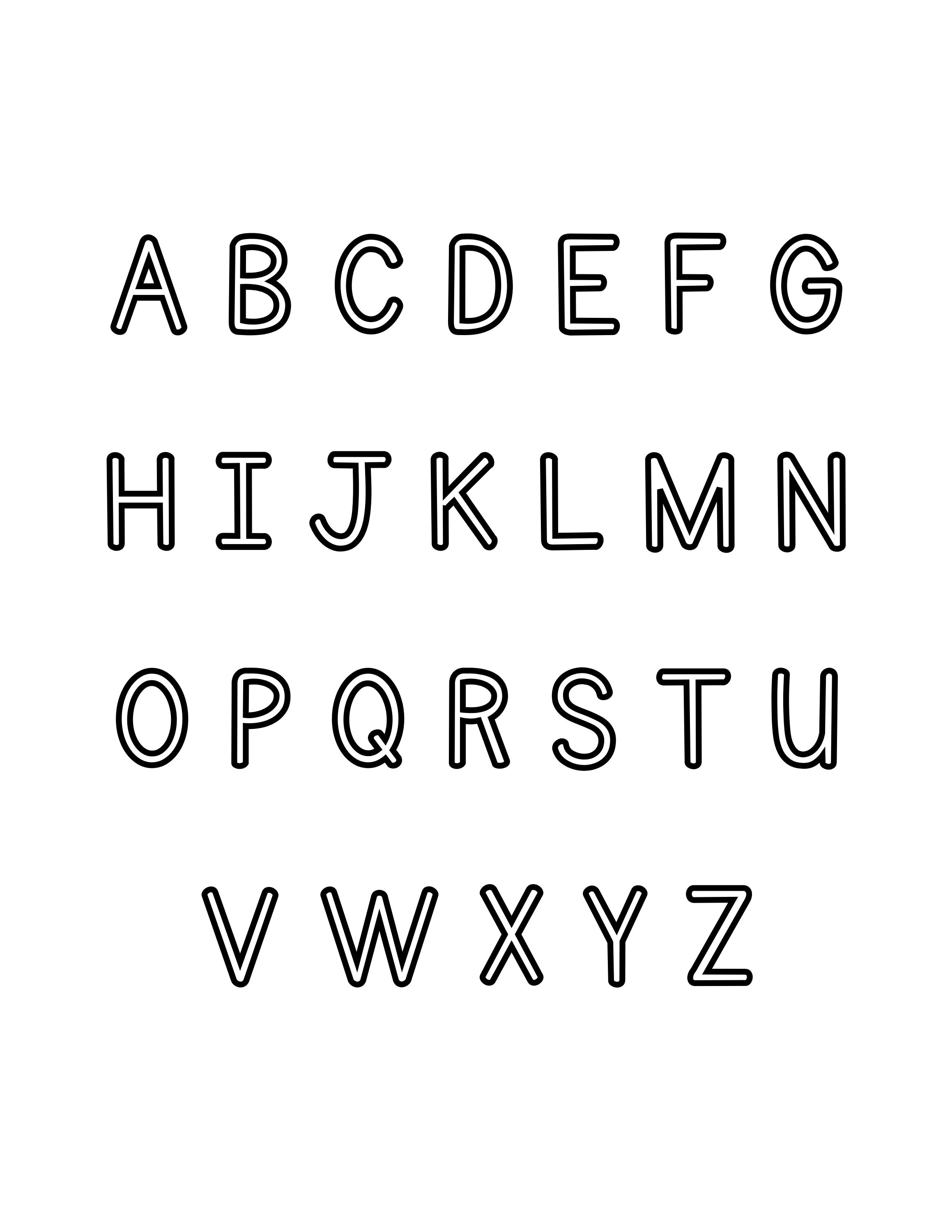 ABC Alphabet Uppercase Letters Coloring Pages Digital Download ...