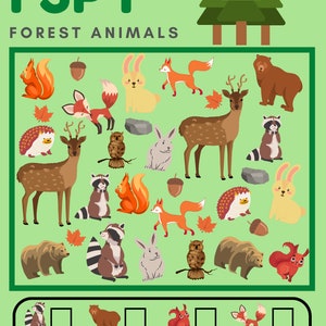 I Spy Game, Preschool Worksheets, Sea Animals and Forest Animals ...