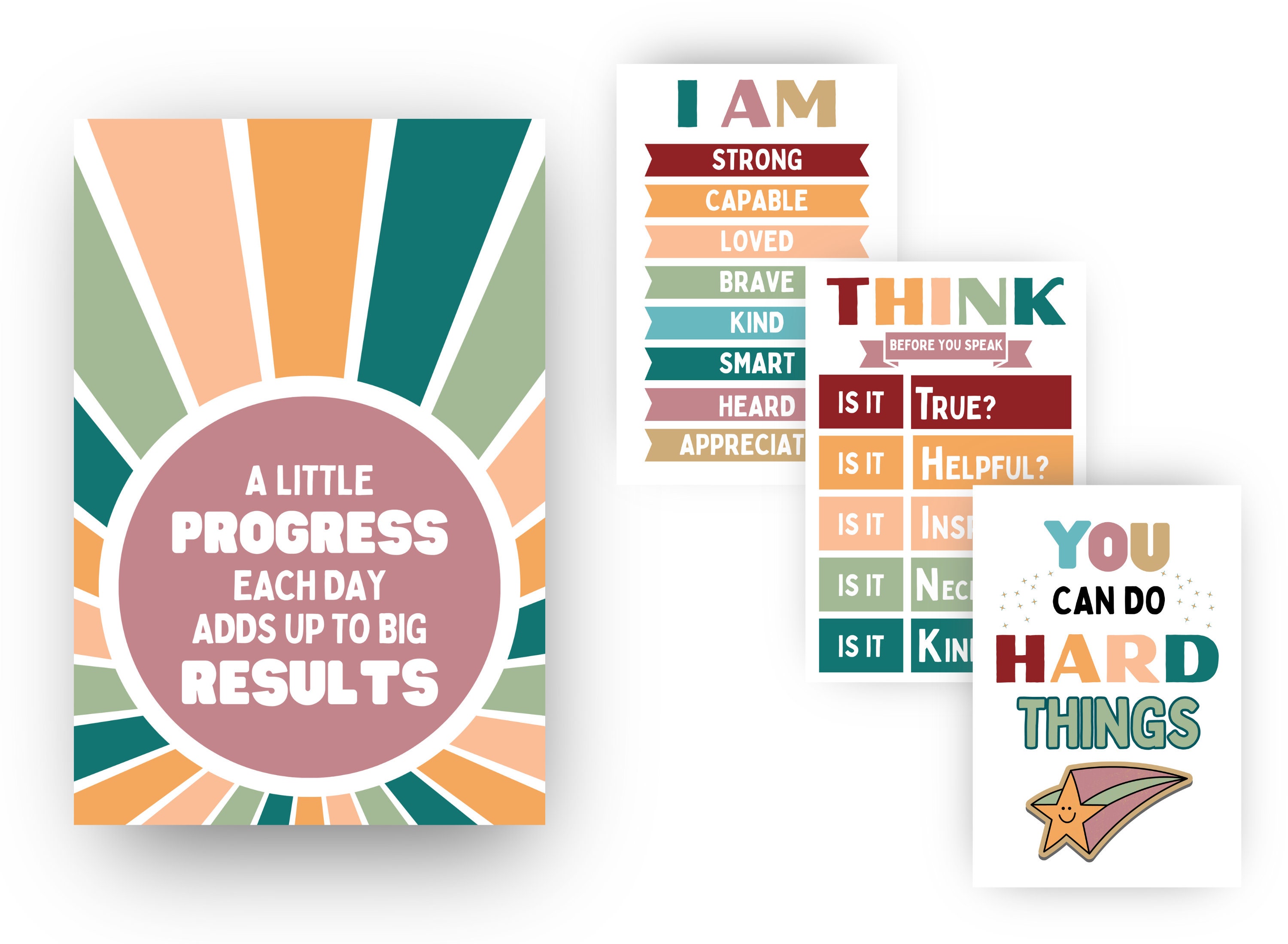 Calming Corner Classroom Poster, Kindergarten Poster, Boho Retro Decor ...