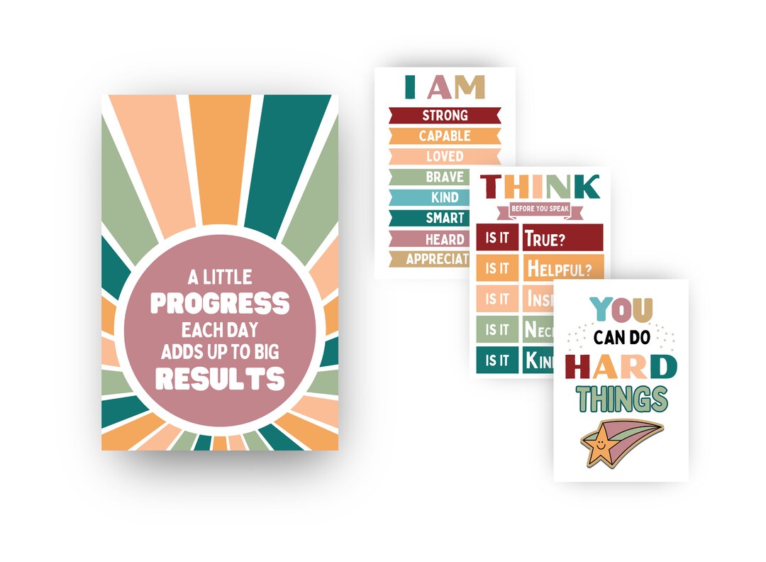 Calming Corner Classroom Poster, Kindergarten Poster, Boho Retro Decor ...