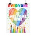 Everyone is Welcome Here Poster, Safe Space Poster, Rainbow Classroom ...