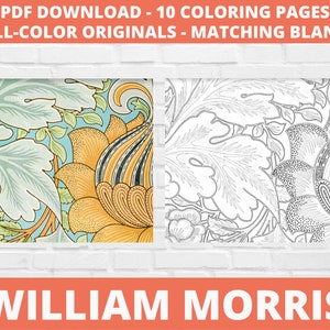 William Morris Coloring Book, Floral Coloring Pages, Art Deco Coloring ...