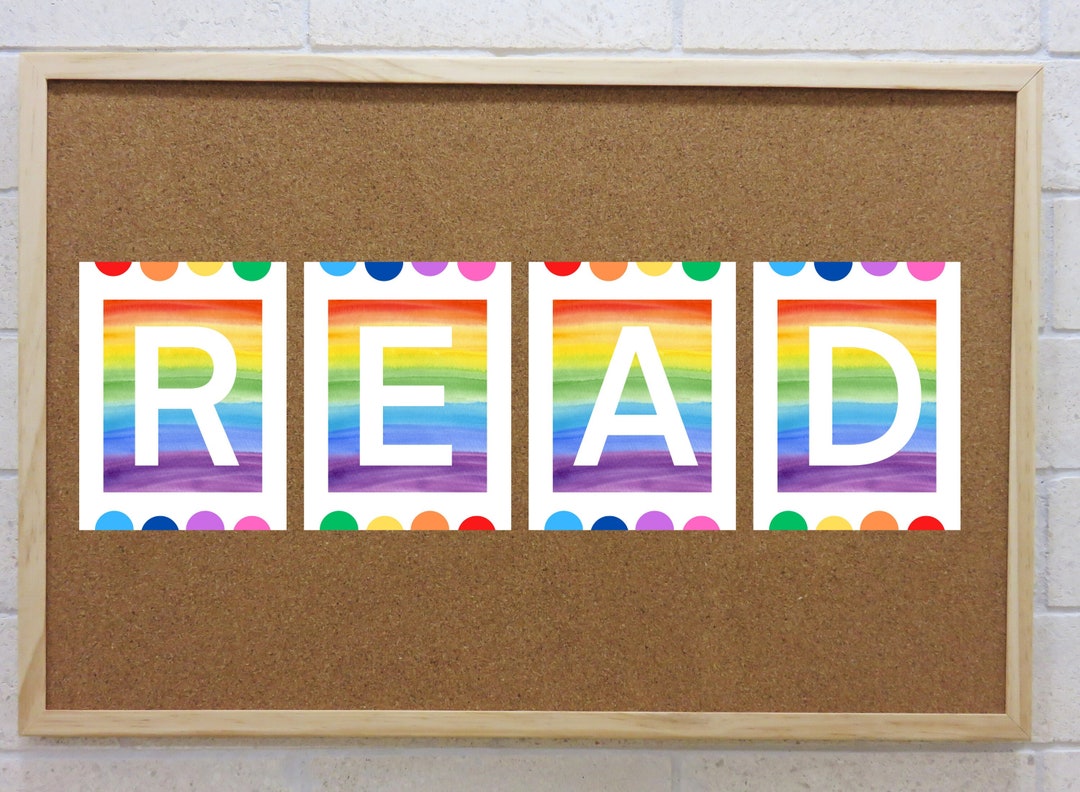 Colorful Reading Posters for Classroom or Elementary School, Reading ...