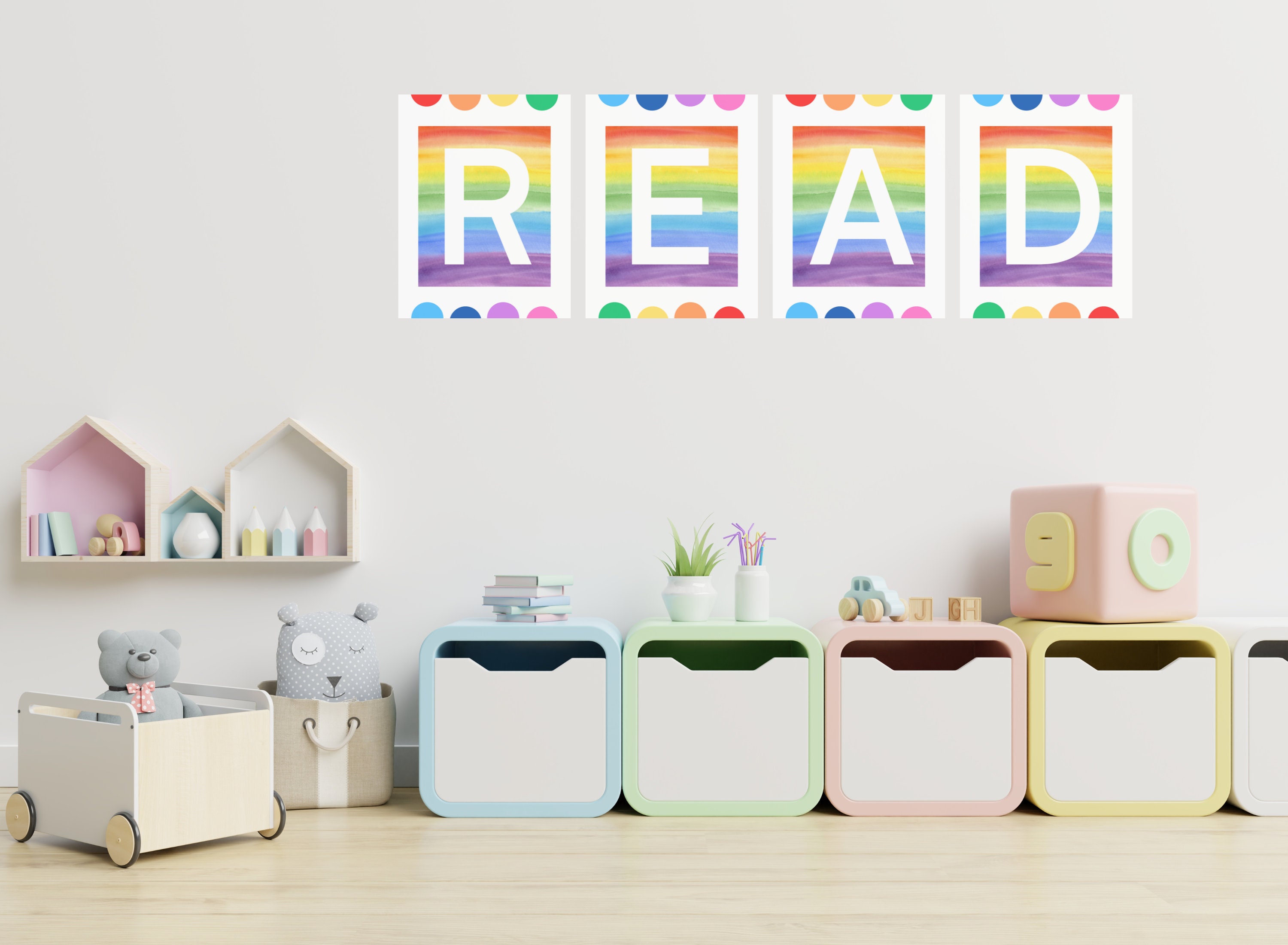 Colorful Reading Posters for Classroom or Elementary School, Reading ...