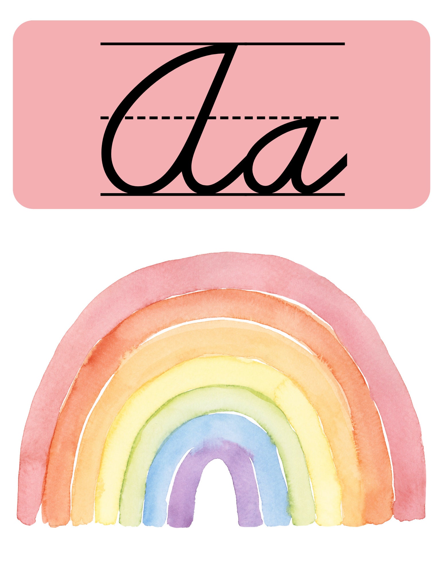 ABC Boho Rainbow Classroom Posters, Colorful Alphabet Rainbow Classroom ...
