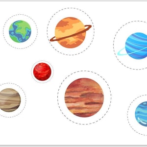 Solar System Busy Book Pages, Outer Space Planet Home School Printable ...
