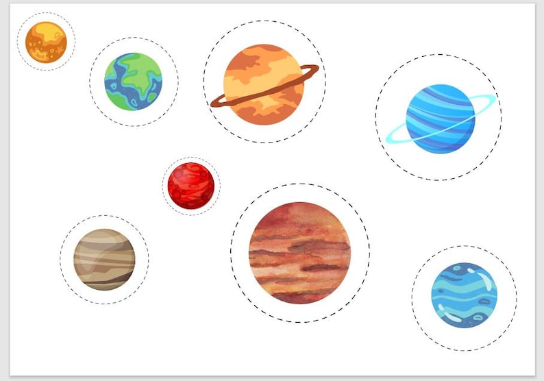 Solar System Busy Book Pages, Outer Space Planet Home School Printable ...