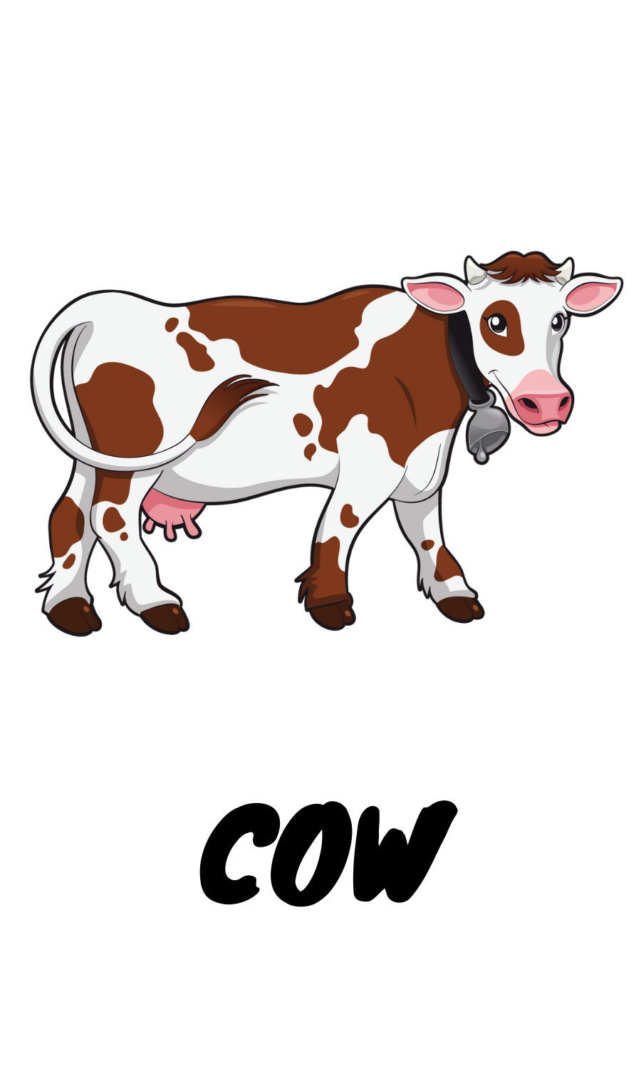 Farm Animal Flashcards, Kindergarten Preschool Printable Flashcards for ...