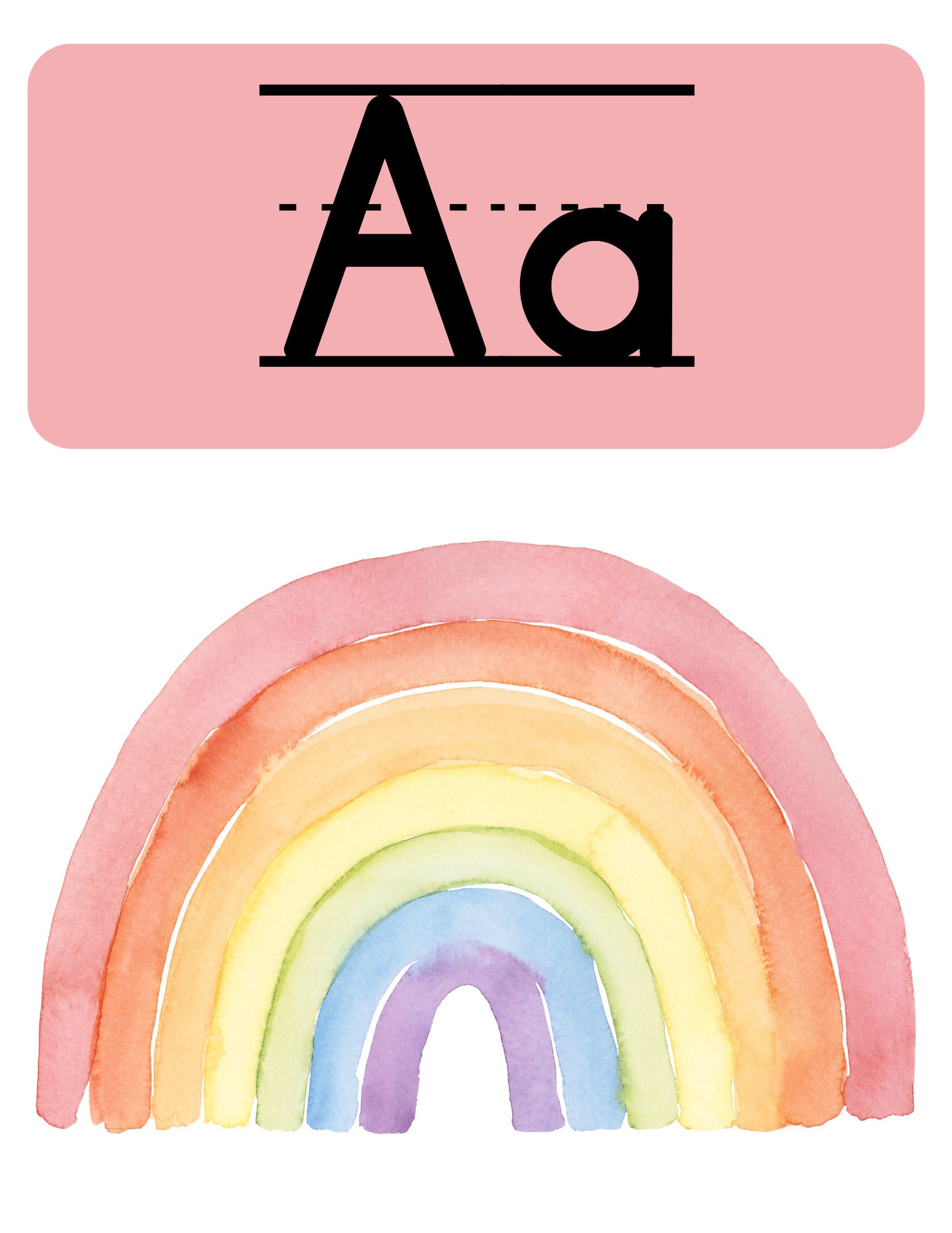 ABC Boho Rainbow Classroom Posters, Colorful Alphabet Rainbow Classroom ...