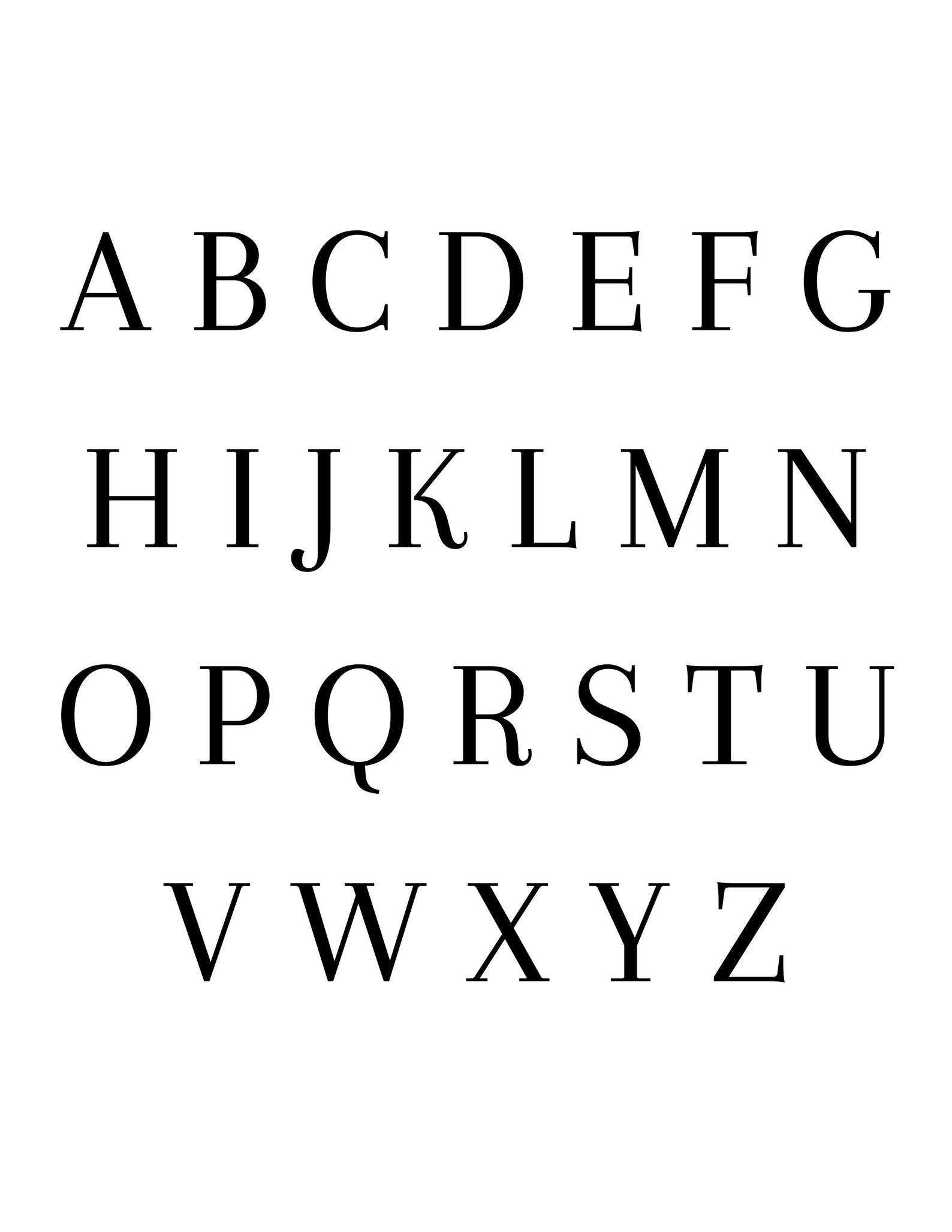 ABC Alphabet Uppercase Letters Digital Download Printable - Etsy