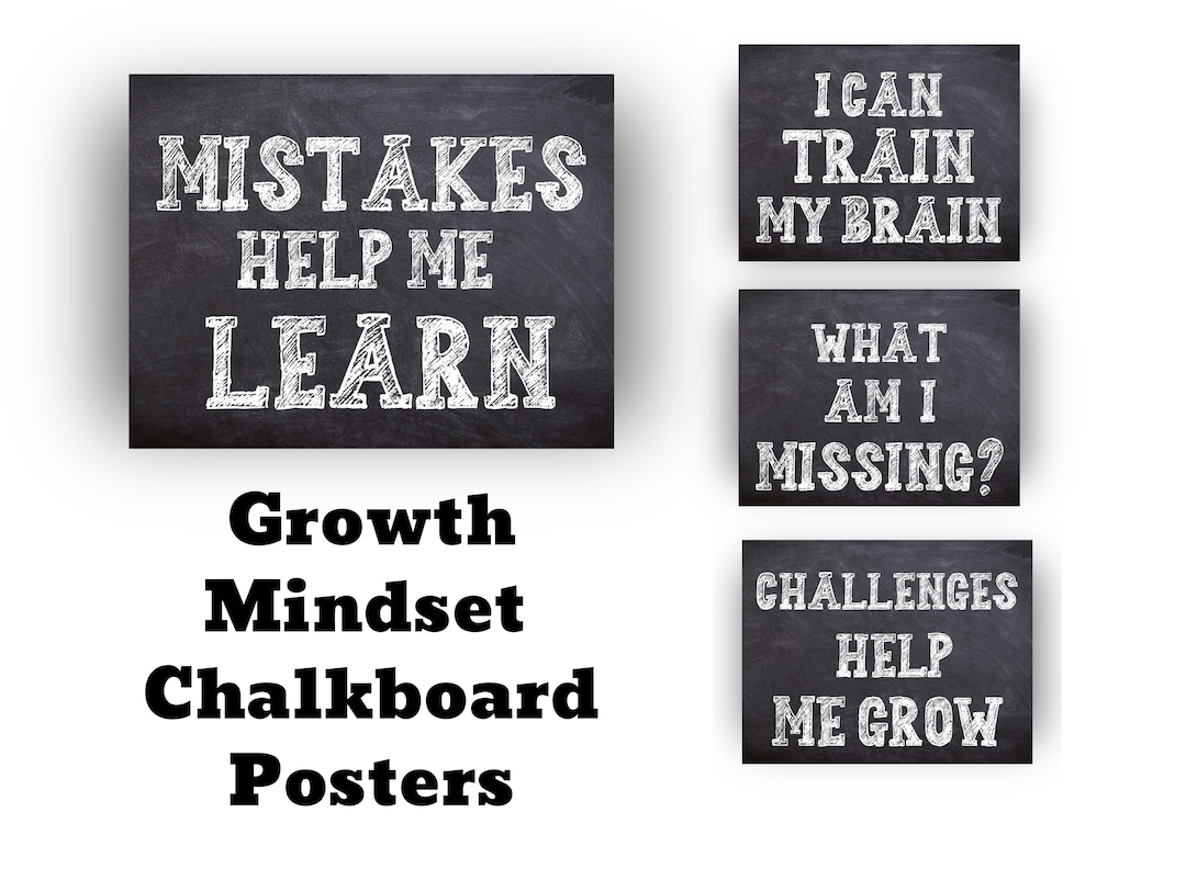 Chalkboard Mindfulness Quotes Posters Classroom Decor for Elementary ...