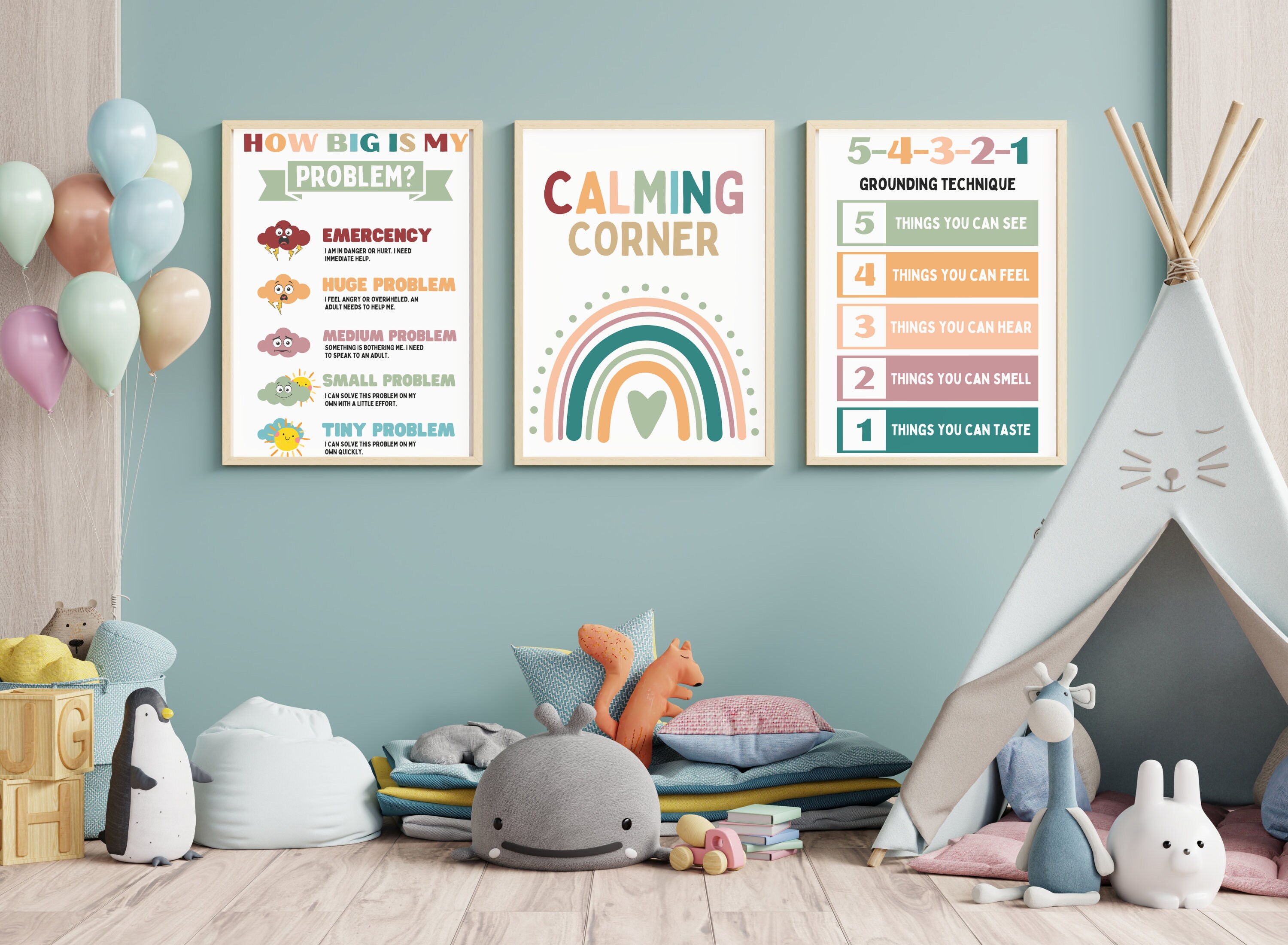 Calming Corner Classroom Poster, Kindergarten Poster, Boho Retro Decor ...