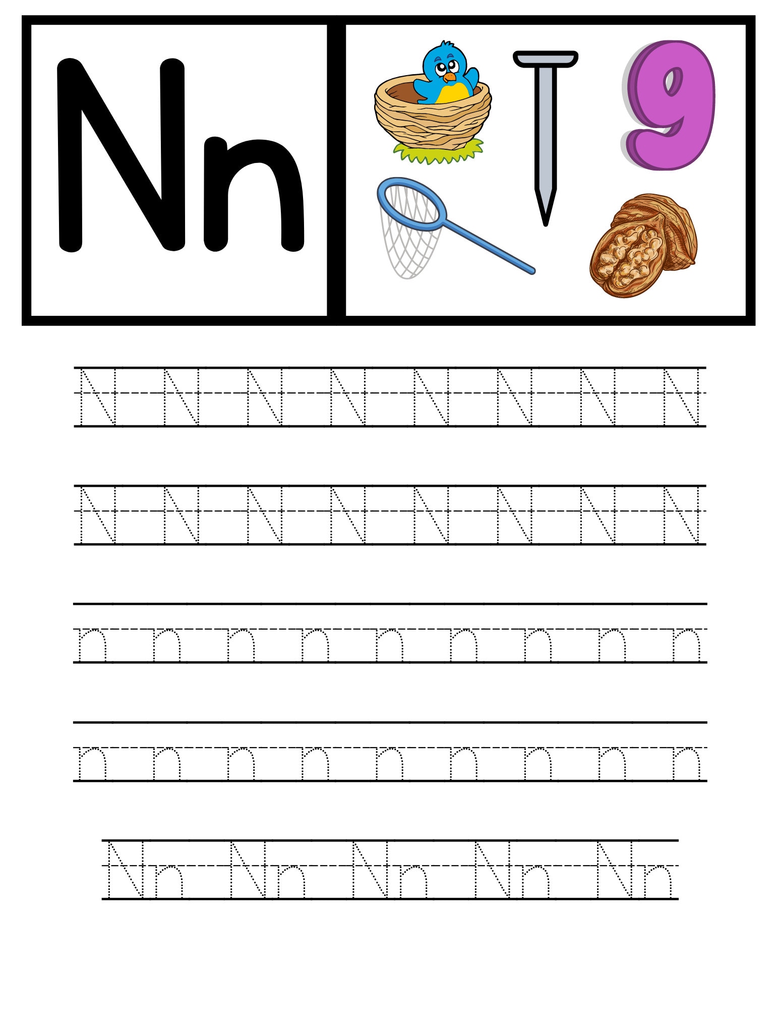 Alphabet Tracing Worksheets With Uppercase Letters and Lowercase ...
