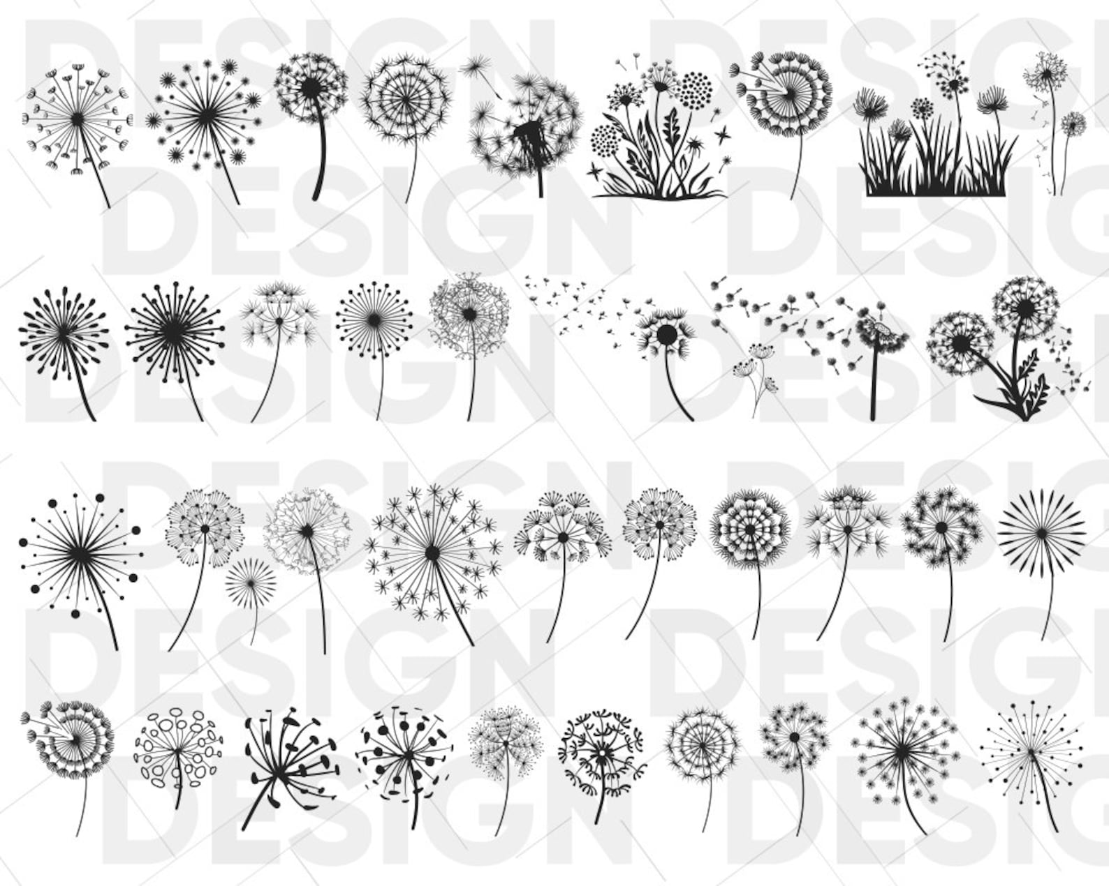 35+ PUSTEBLUME SVG Bundle, Pusteblume png, Pusteblume Silhouette ...
