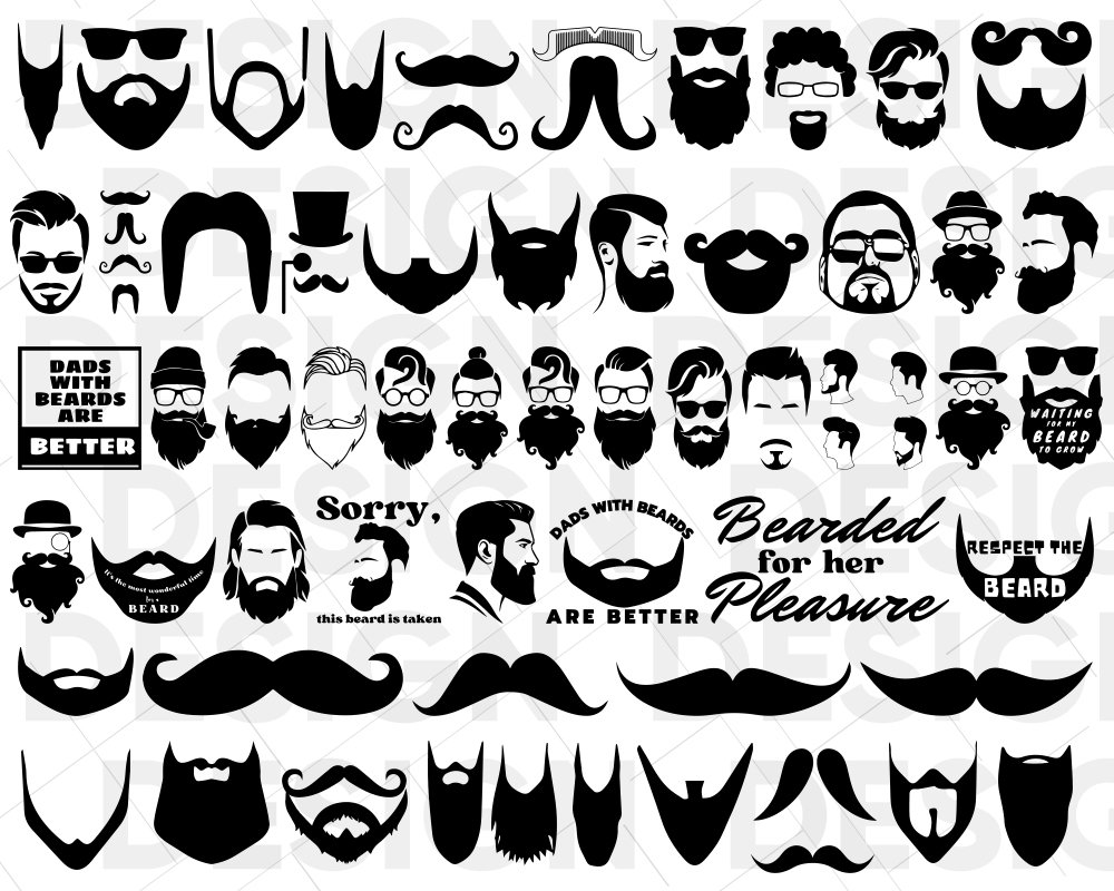 Beard Silhouette Vector