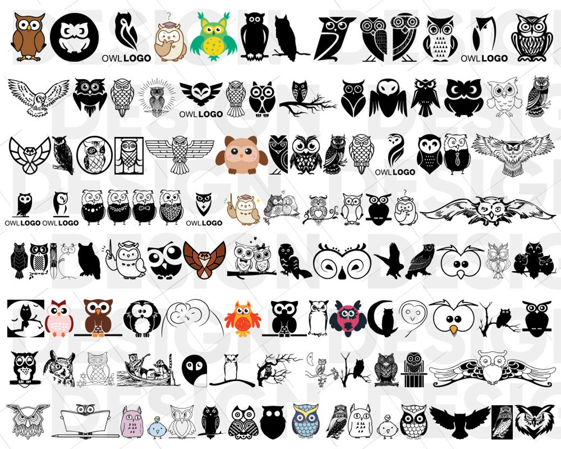 100 OWL SVG BUNDLE Owl Clipart Owl Svg Owl Cut Files Owl - Etsy
