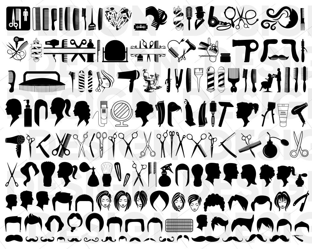 170+ HAIR SALON SVG Bundle, Hairdresser Graphic Svg, Barber Salon Svg ...