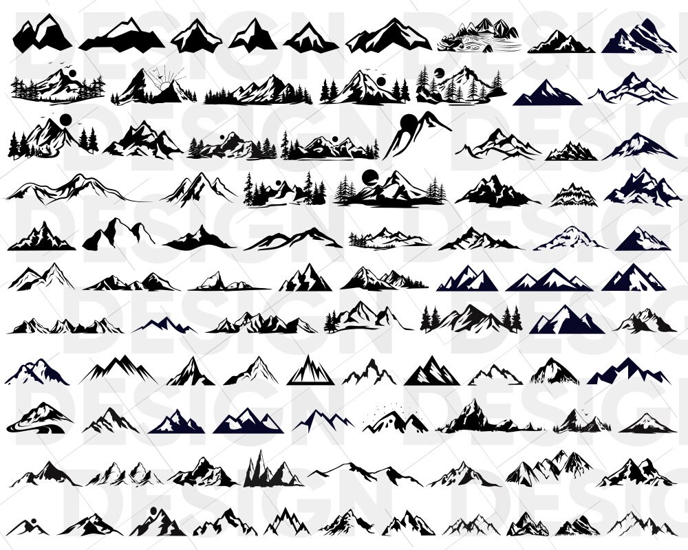 100 MOUNTAIN SVG BUNDLE Mountain Camping Svg Adventure - Etsy