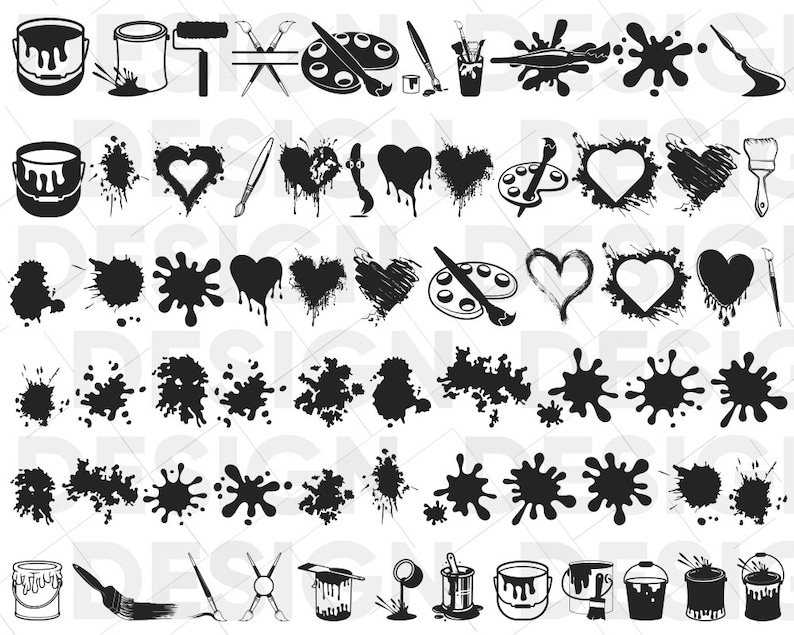 60+ PAINTED SVG BUNDLE, Painter Svg, Painting Svg, Paint Brush, Brushes ...