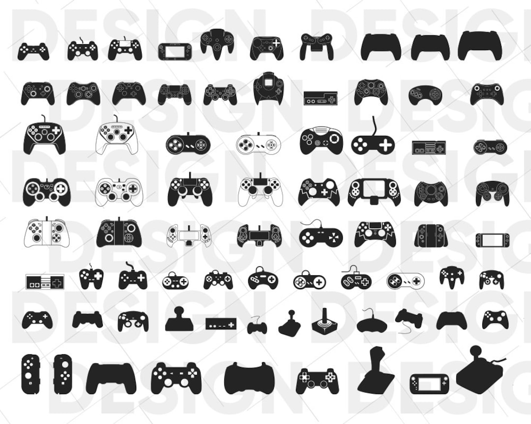 70+ GAME CONTROLLERS SVG Bundle, Game Controller Silhouette, Play ...