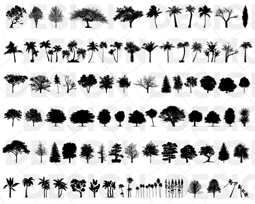 80+ TREE SVG BUNDLE, Tree Graphic Bundle, Forest Camping Woods, Tree ...