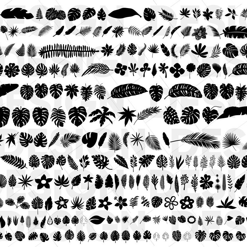 Tropical Leaf Decals - Etsy