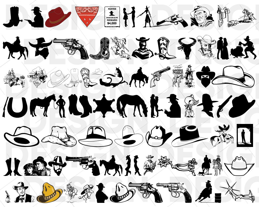 70 COWBOY SVG BUNDLE Western Svg Cowgirl Svg Rodeo Svg | Etsy
