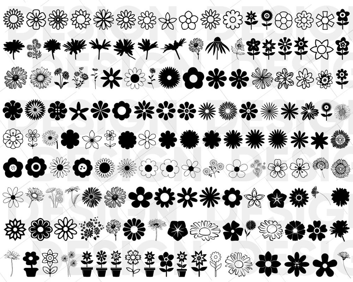 150 DAISY SVG BUNDLE Daisy Png Daisy Clipart Daisy Vector - Etsy