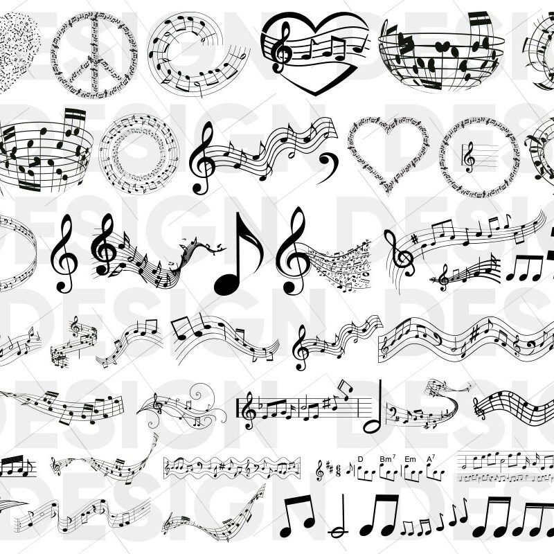 Music Notes Svg - Etsy