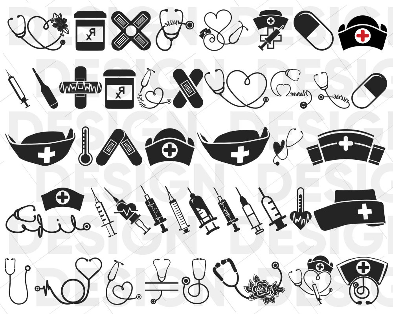 40 NURSE SVG BUNDLE Syringe Svg Tablets Svg Medical Patch - Etsy