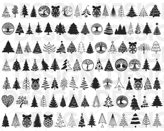 100 CHRISTMAS TREE SVG Bundle Christmas Tree Png Christmas - Etsy