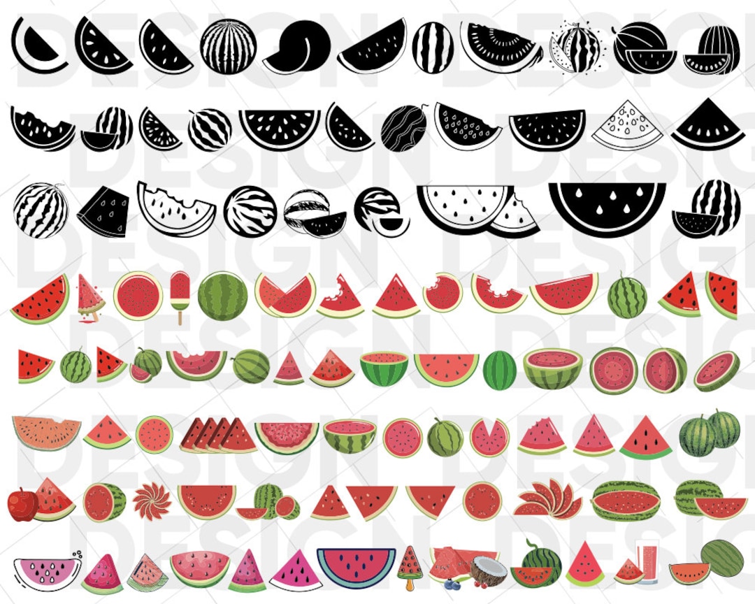 90+ WATERMELON SVG BUNDLE, Watermelon Black Svg, Watermelon Png ...