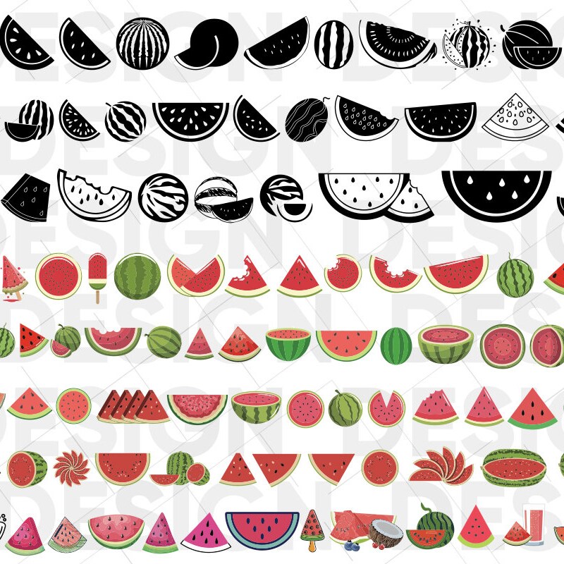 Watermelon Svg - Etsy