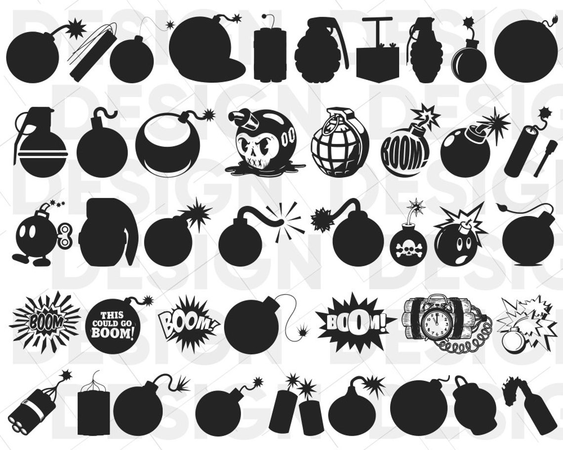 40 BOMB SVG BUNDLE Bomb Svg Rocket Svg Grenade Svg - Etsy