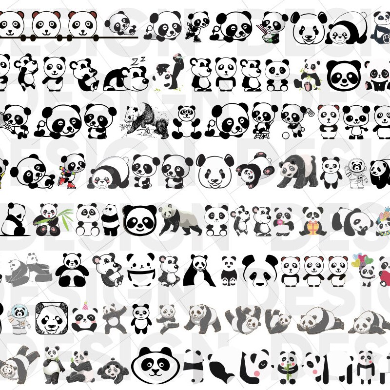 Iron on Panda Decals - Etsy