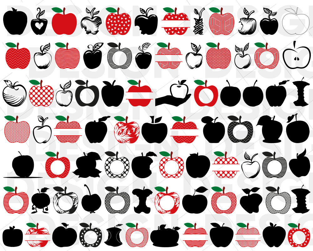 80 APPLE SVG BUNDLE Apple Png Apple Vector Apple - Etsy