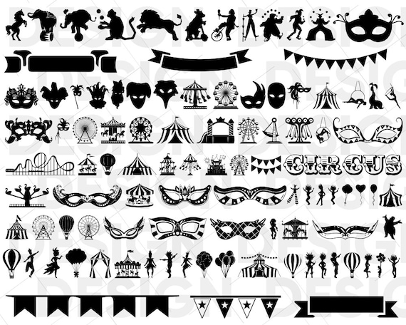 100 CIRCUS SVG BUNDLE Carnival Svg Circus Tent Svg Circus | Etsy UK