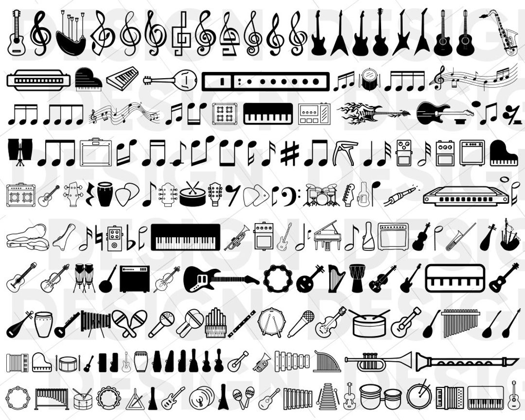 150+ MUSICAL INSTRUMENTS SVG, Musical Instruments Bundle, Music ...
