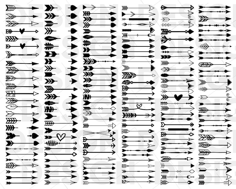 180 ARROW SVG BUNDLE Boho Arrow Svg Heart Arrow Svg Arrows - Etsy