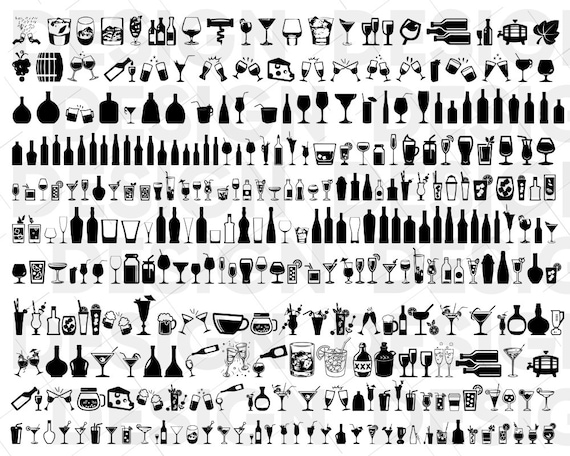430 ALCOHOL SVG BUNDLE Alcohol Beer Svg Wine Glass Svg - Etsy