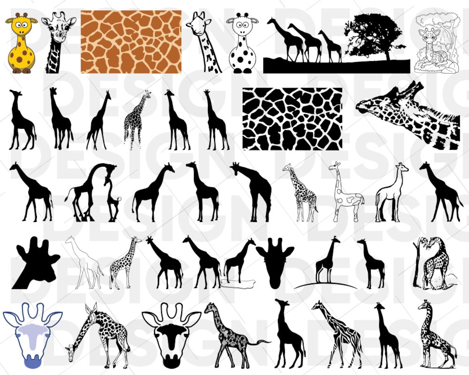 40+ GIRAFFE SVG BUNDLE, Giraffe Cricut, Giraffe Clipart, Giraffe ...