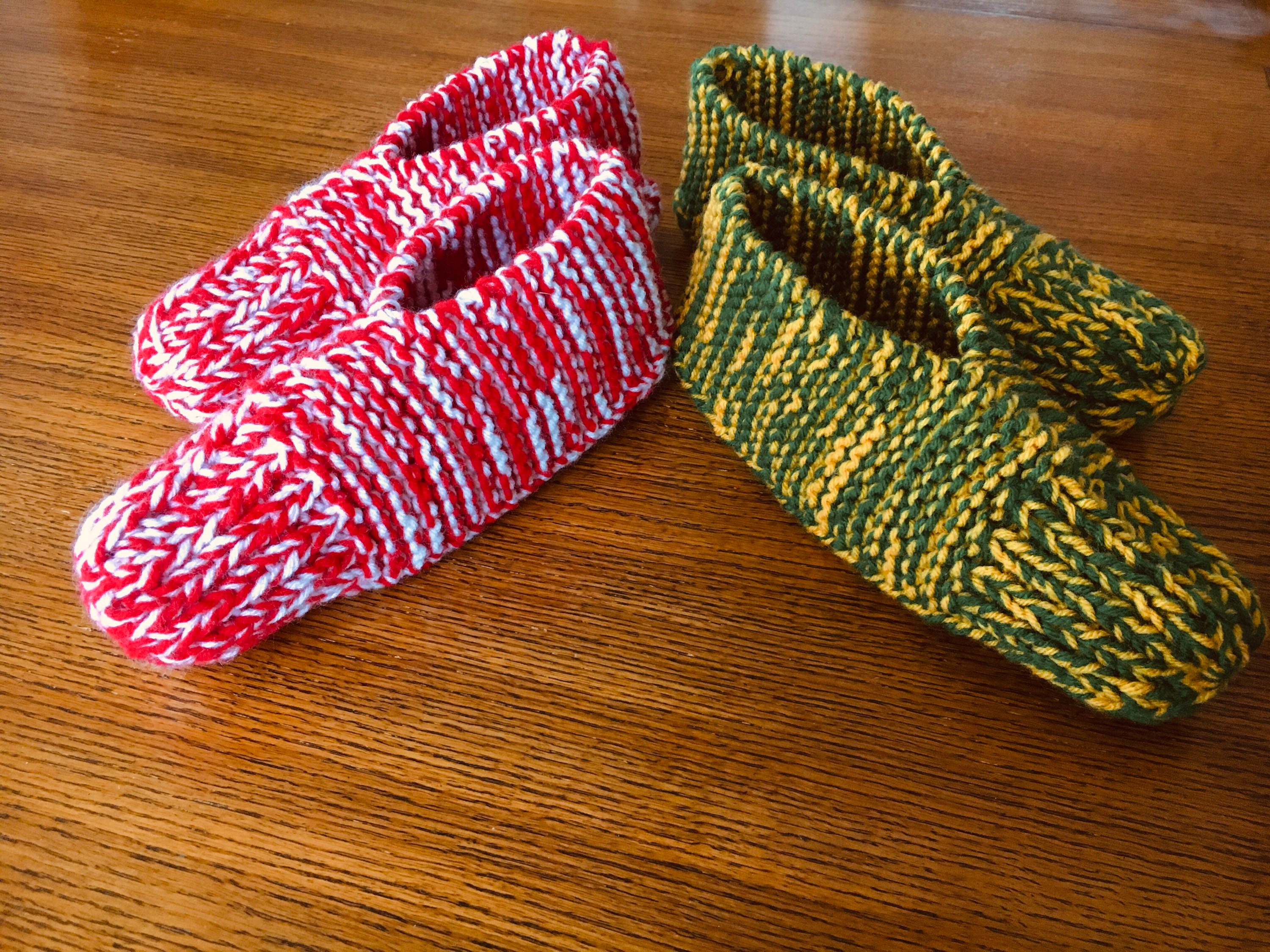 Hand Knit Slippers - Etsy