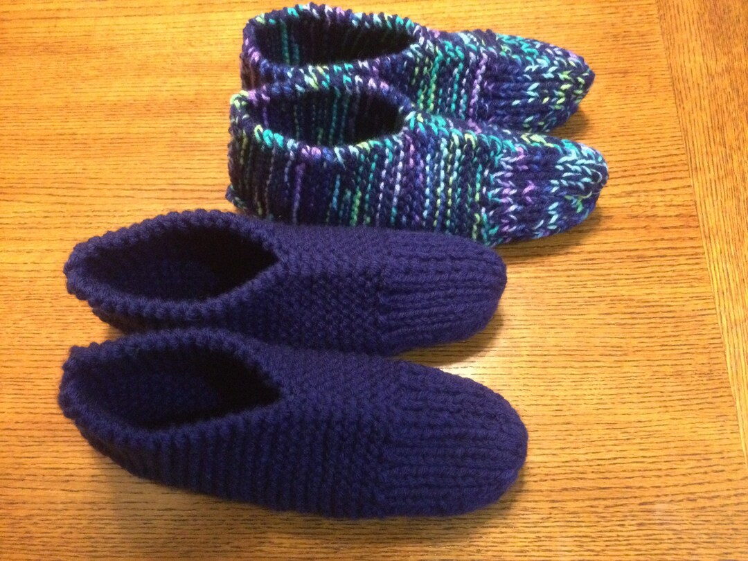 Hand Knit Slippers - Etsy