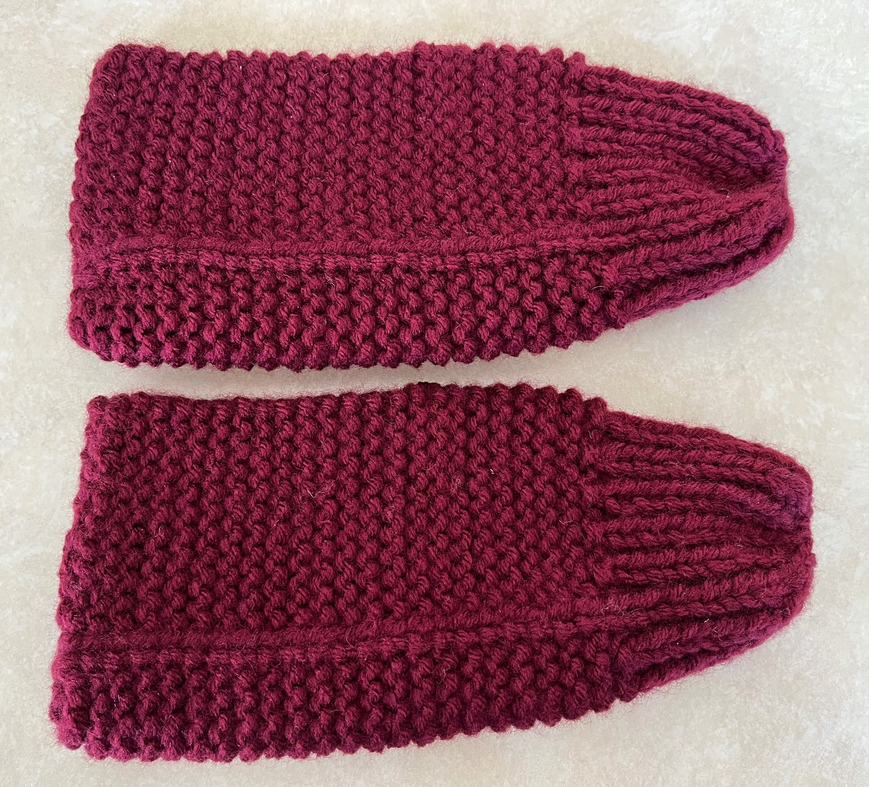 Hand Knit Slippers - Etsy