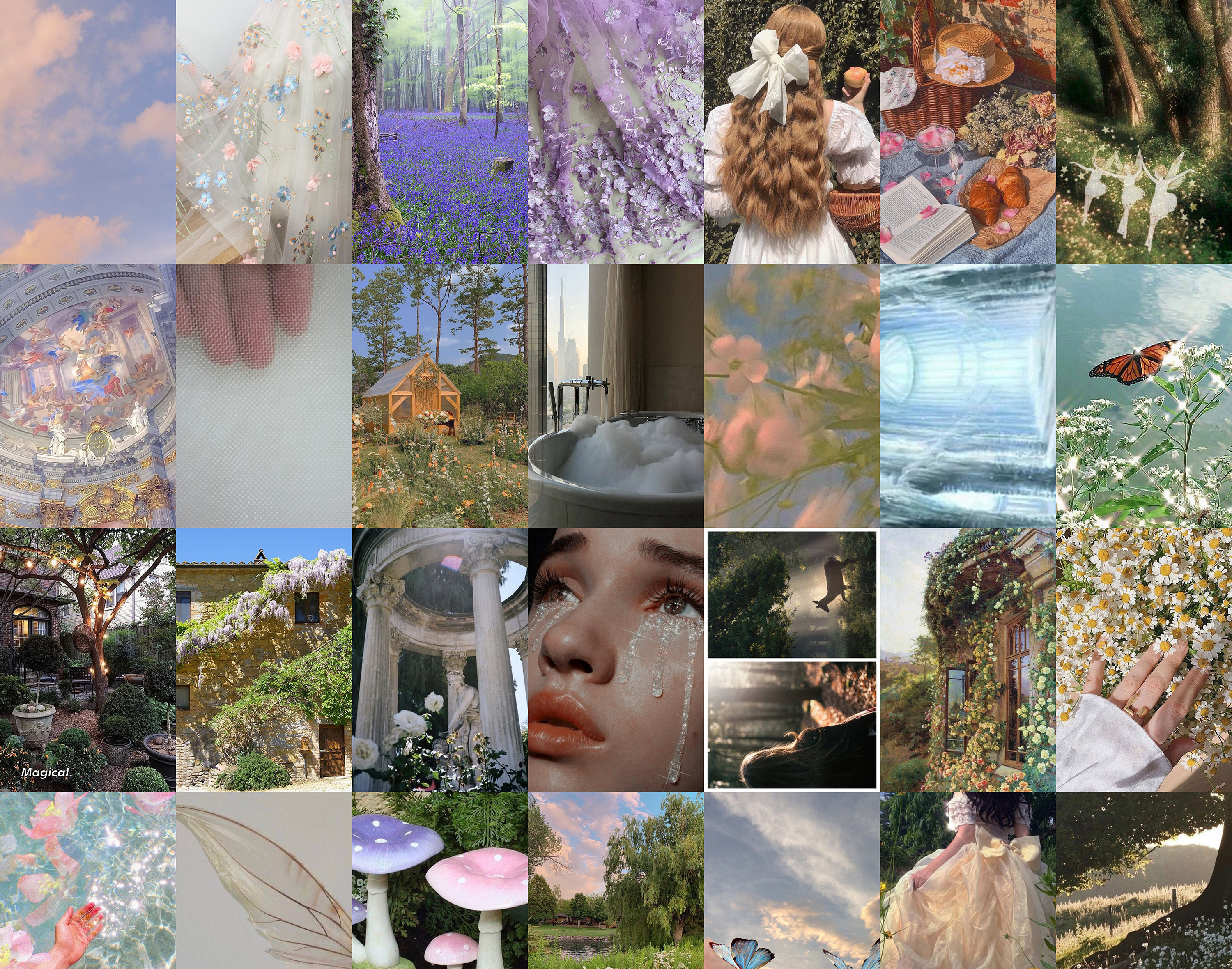 100pc Cottagecore Wall Collage Kit Cottagecore Wall Collage Etsy