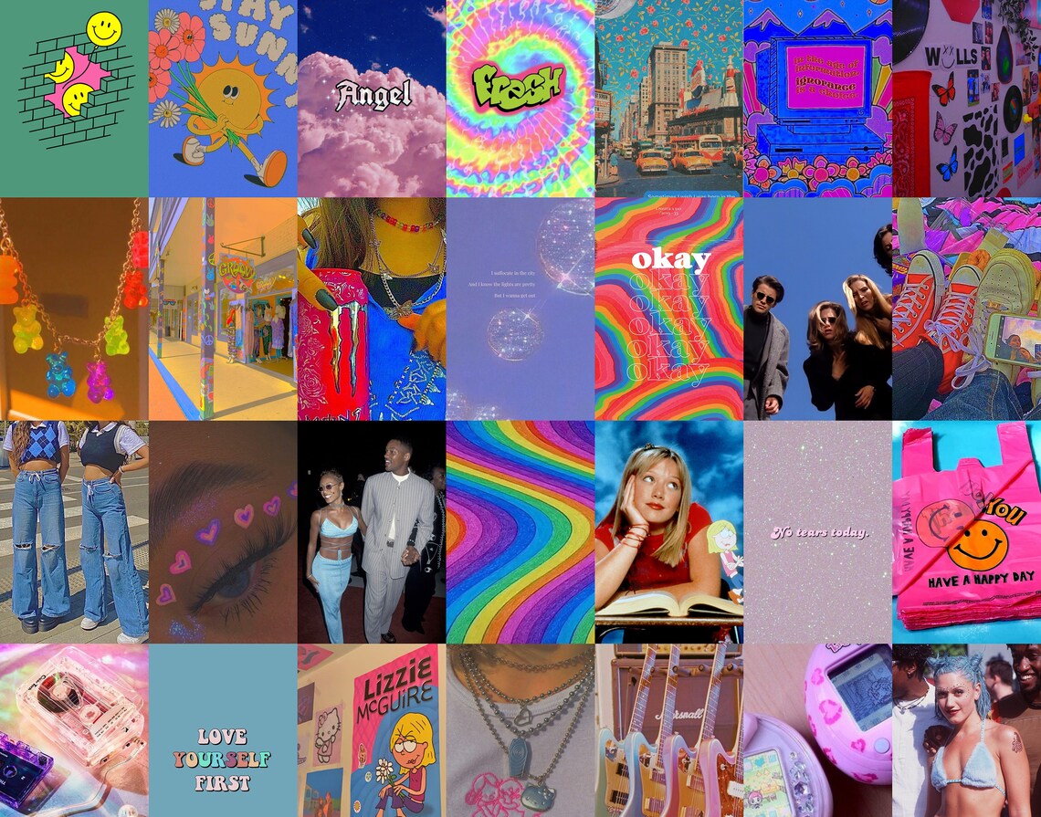 100pc 90s Wall Collage Kit Millennium Wall Collage 90s | Etsy