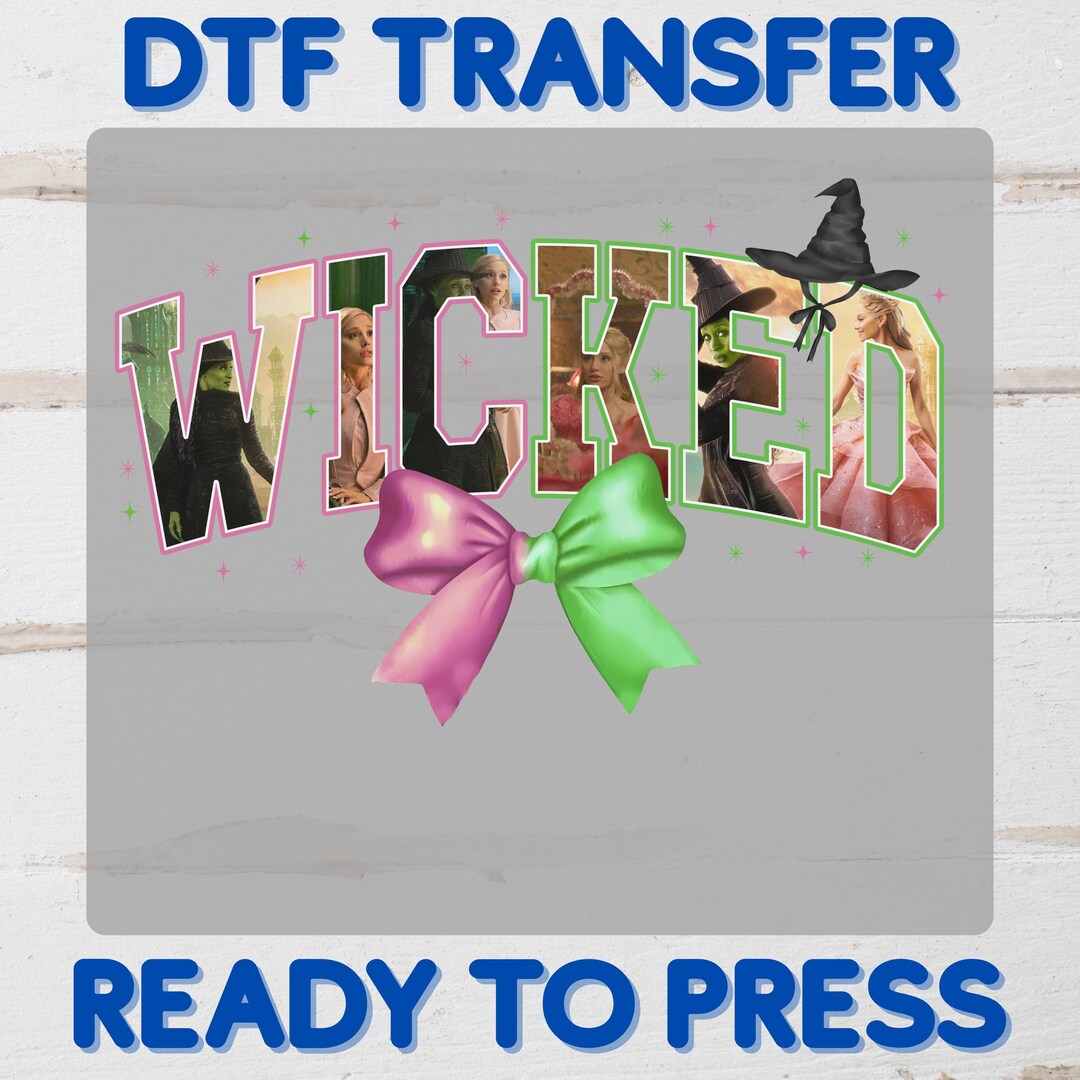 WICKED Musical Inspired Iron-on Decal, Fantasy Theater Gift, Musical ...