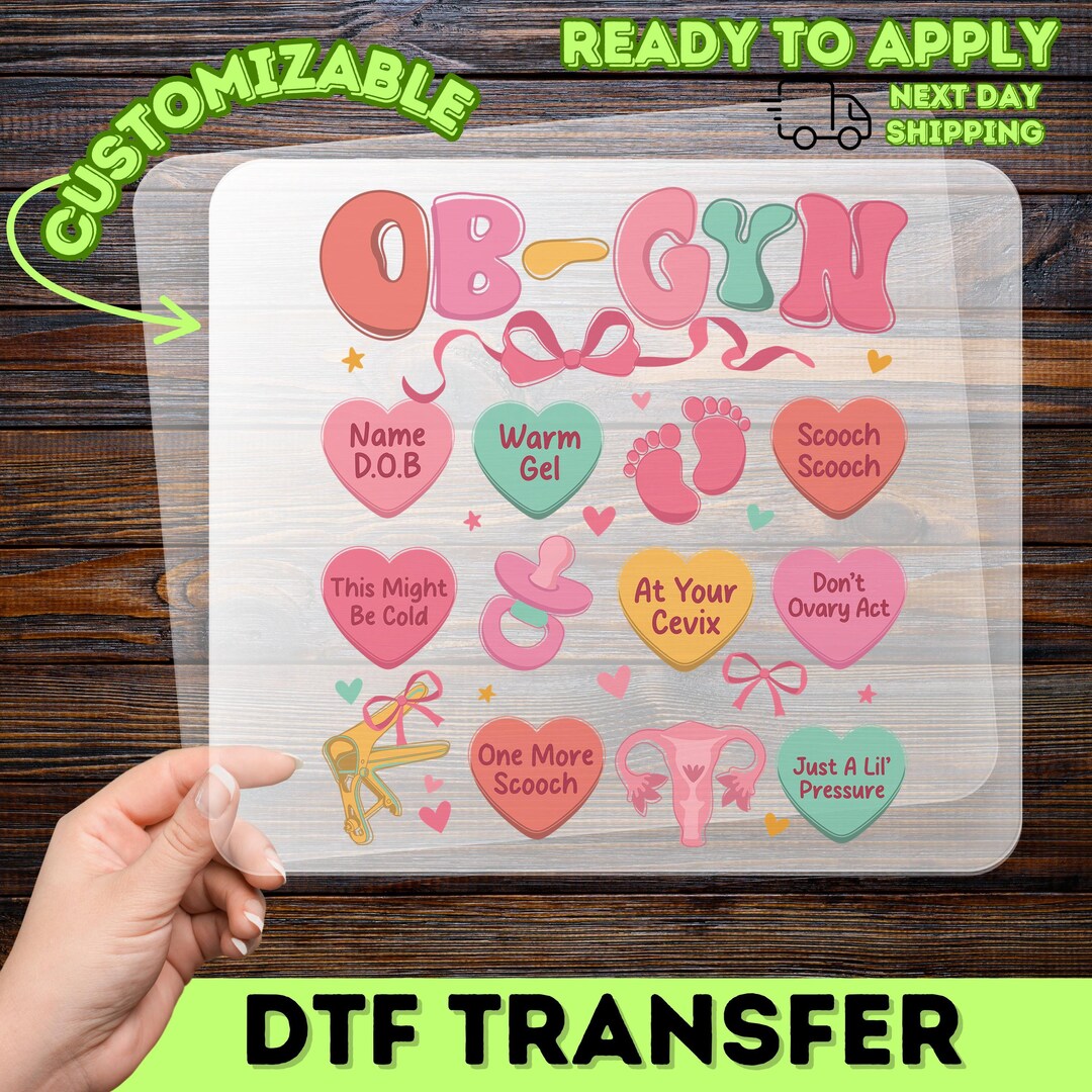 Funny OB-GYN Humor DTF Transfer, Light-hearted Medical Visit Iron-on ...