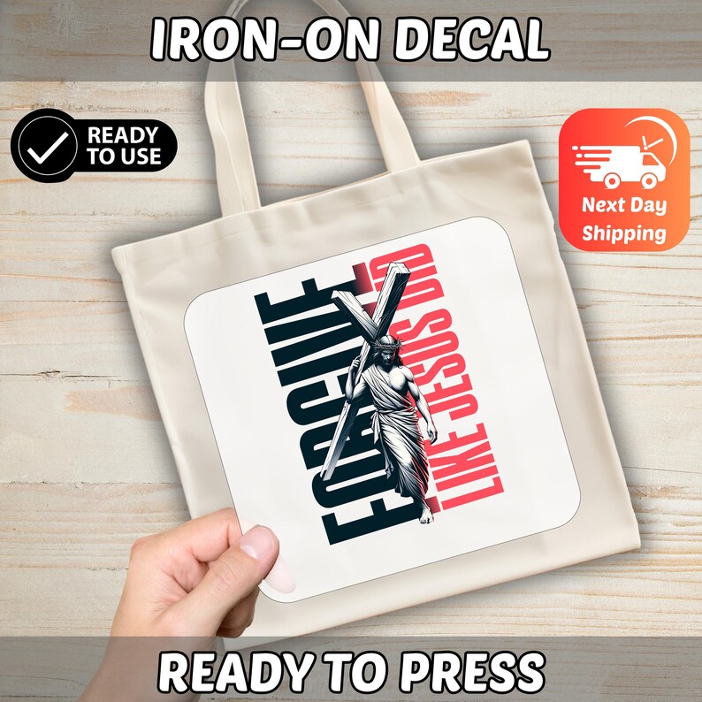 Forgive Like Jesus Did Religious Iron-on DTF Transfer, Ready to Press ...